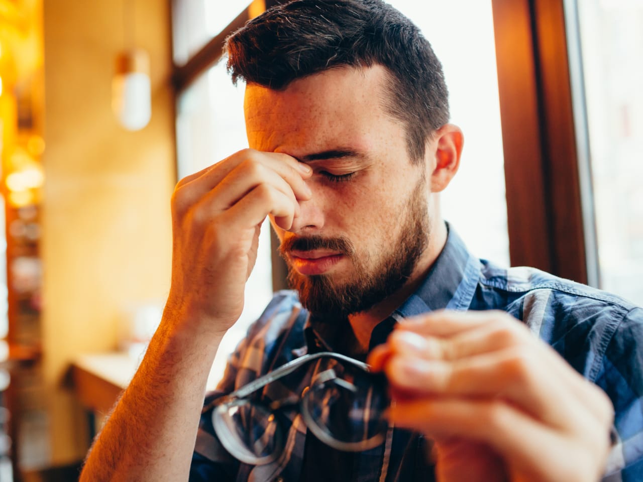 double vision wavy lines