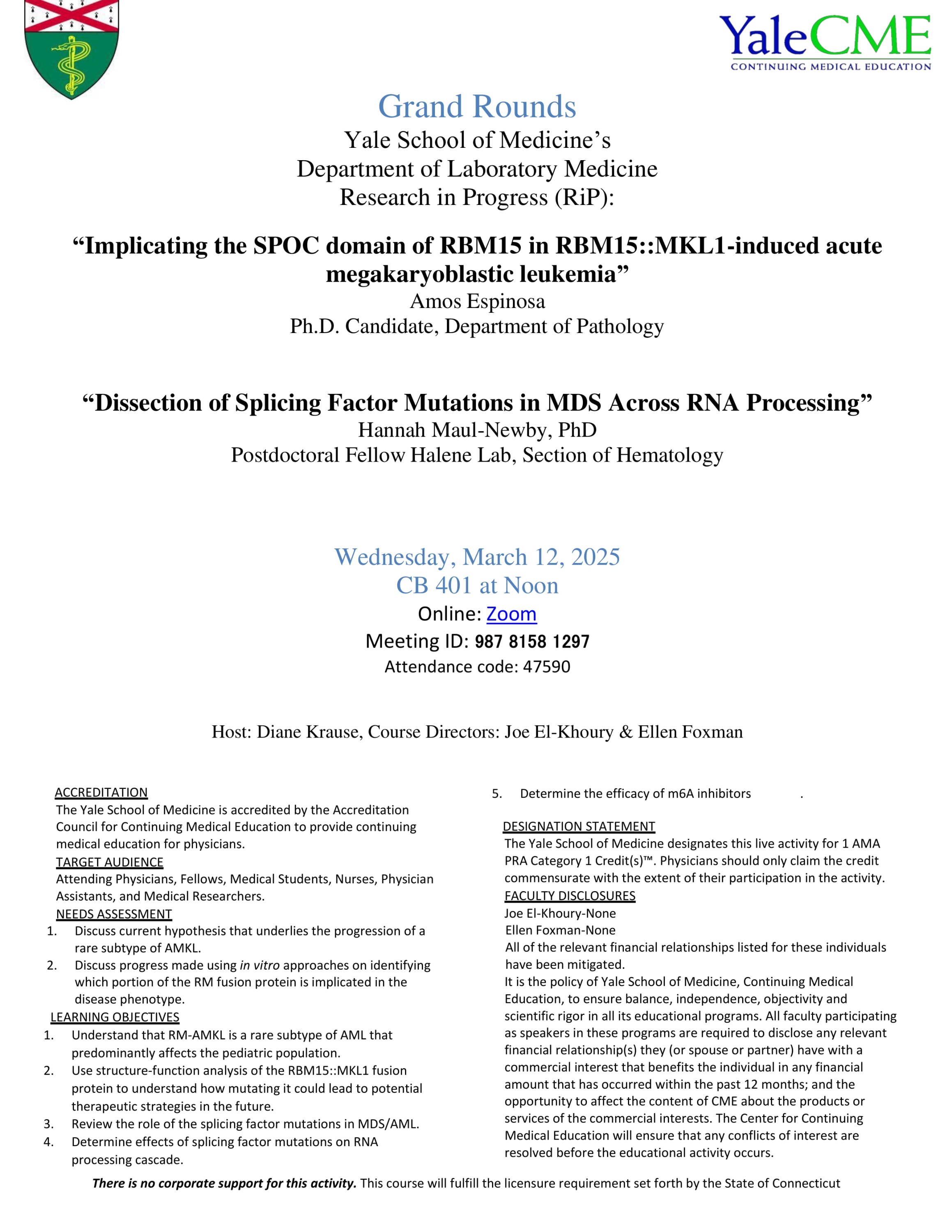 Laboratory Medicine Grand Rounds