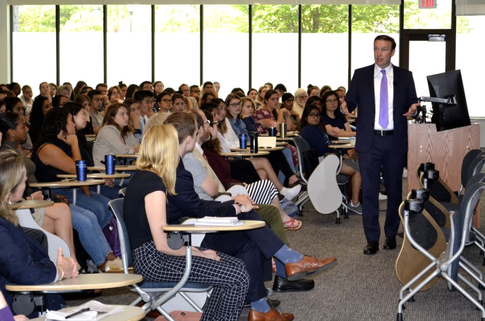 Senator Murphy Defends Gains, Promotes Expanded Health Care at YSPH ...