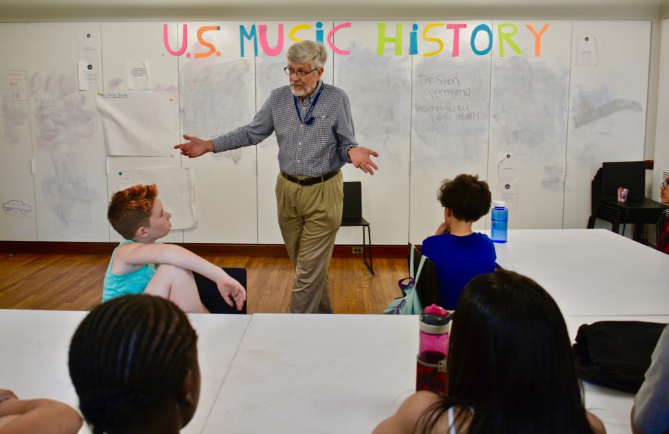 Dean Engages Middle School Students—With Public Health