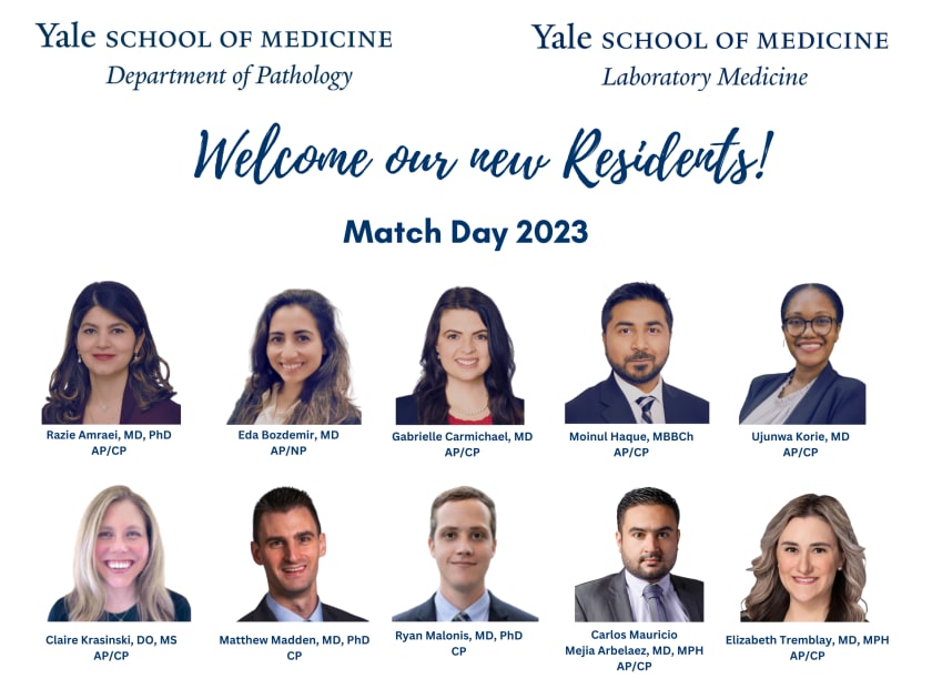 Yale Pathology Welcomes 10 New Residents on Match Day 2023